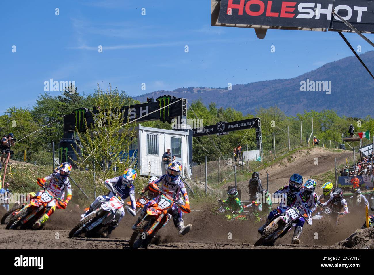 Pietramurata, Italy. 14th Apr, 2024. Starting race1 class MX2 during ...