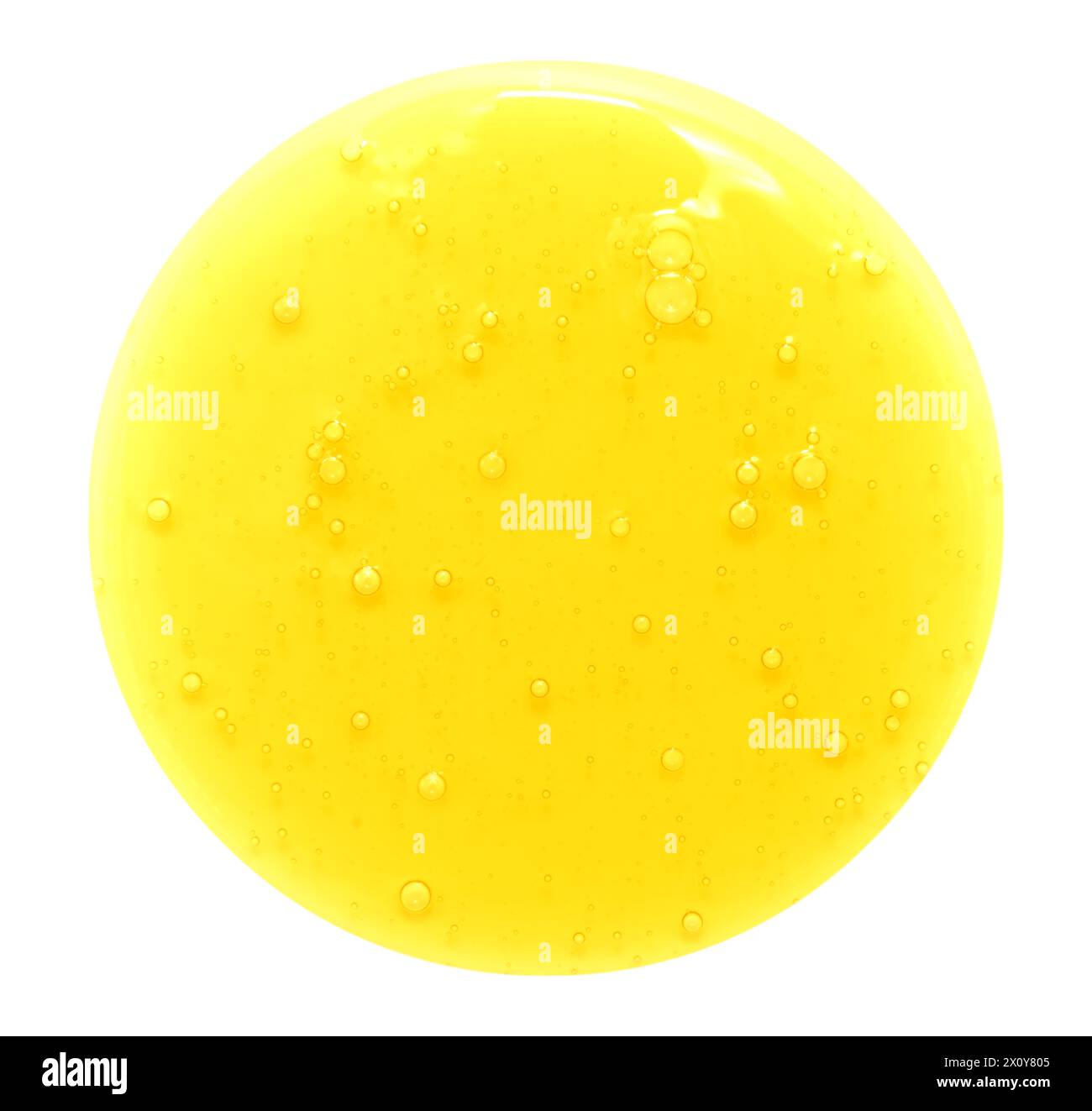 Soap foam round shape on a white background. Shampoo or detergent drop ...