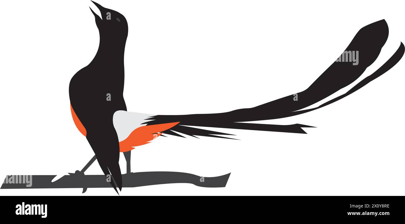 Stone magpie,icon logo vector design illustration Stock Vector Image ...