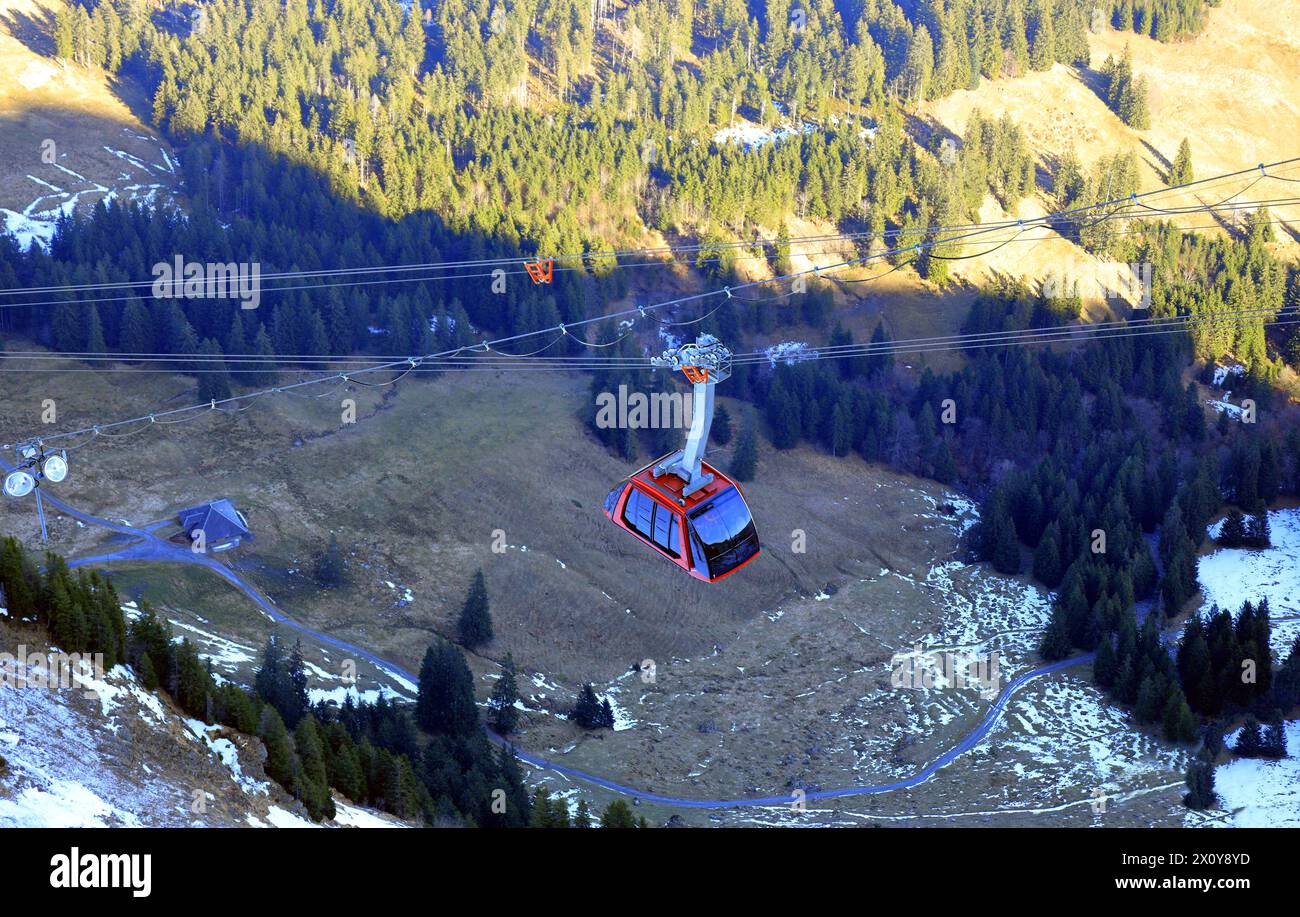 Cable car to Mount Pilatus. Switzerland near Lucerne, Europe Stock ...