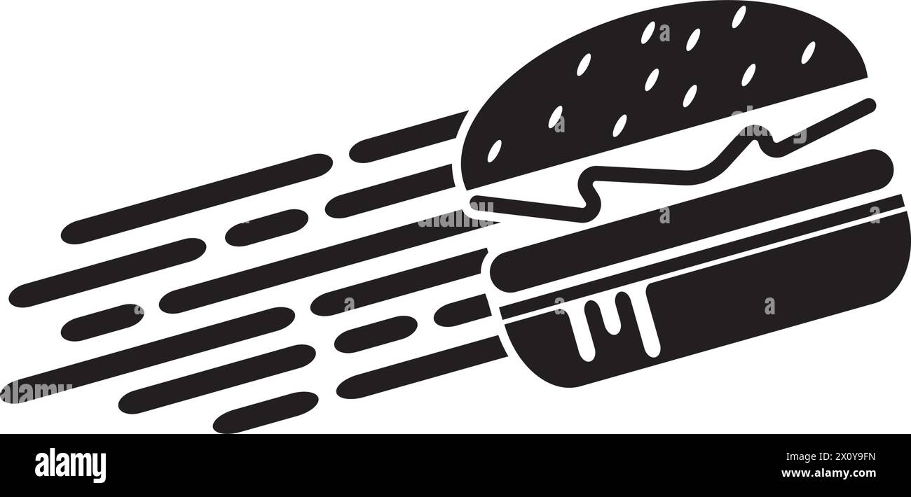 Vector burger shop logo Black and White Stock Photos & Images - Alamy