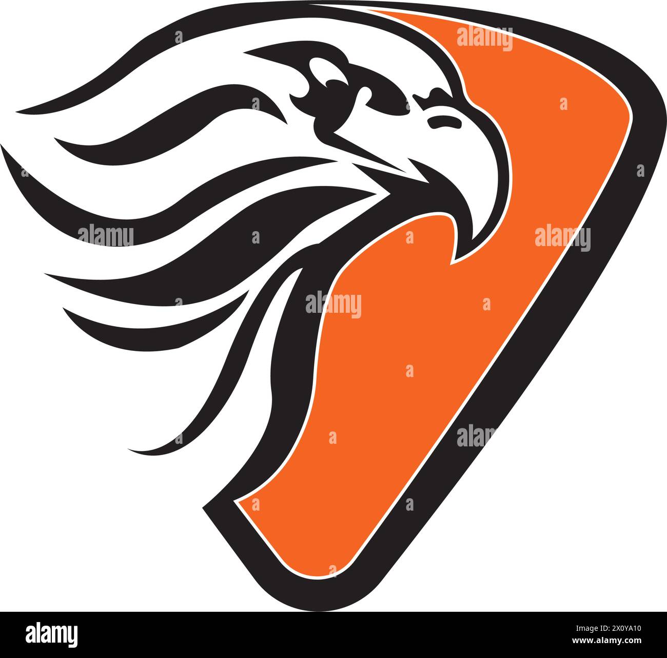 Bird falcon and logo design, eagle or hawk badge emblem vector icon ...