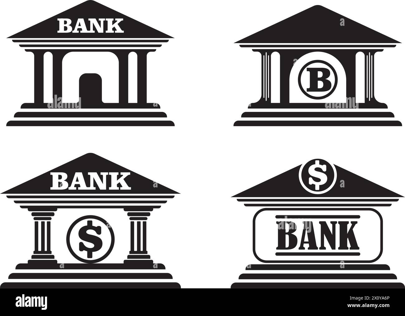 bank icon logo vector design template Stock Vector Image & Art - Alamy
