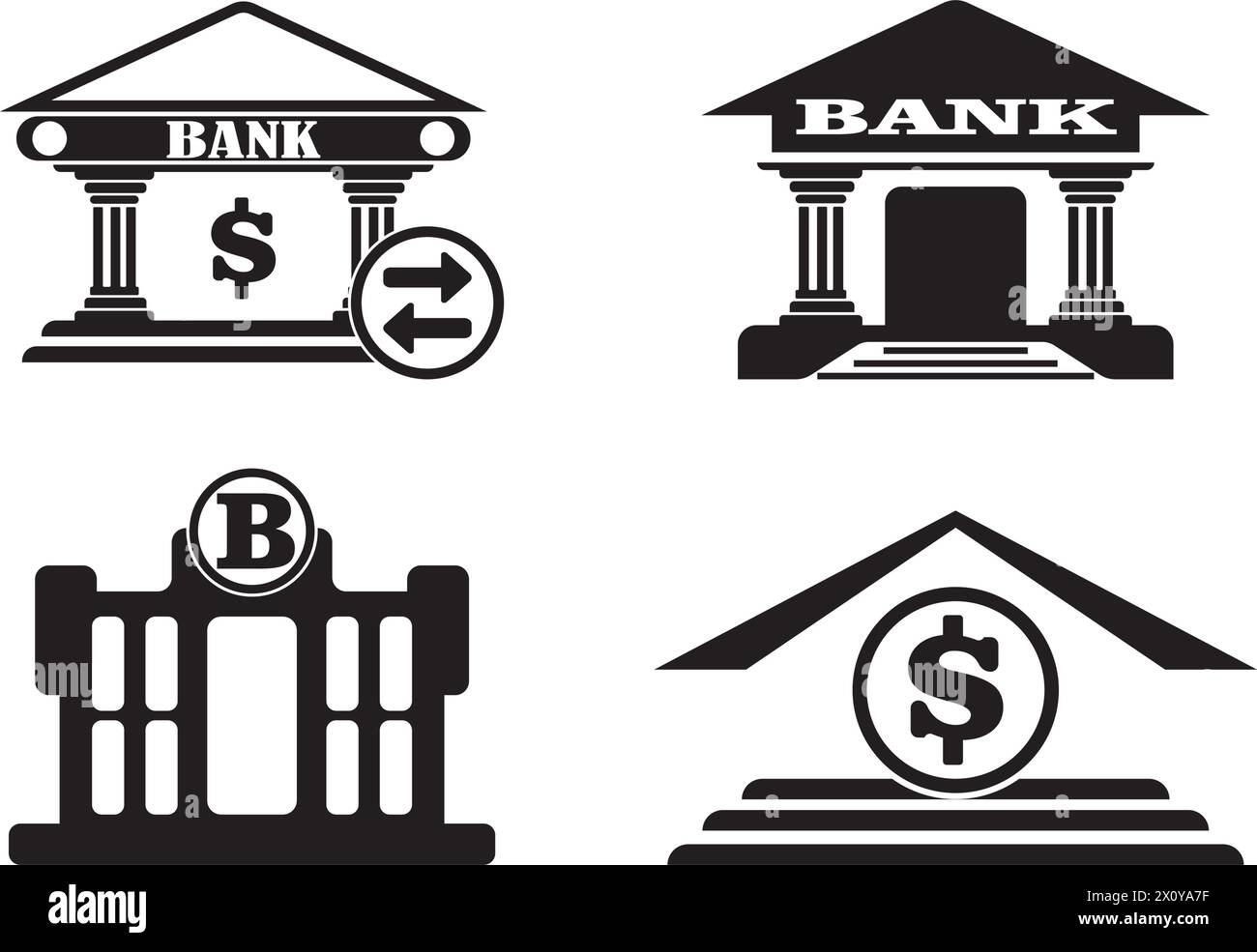 bank icon logo vector design template Stock Vector Image & Art - Alamy
