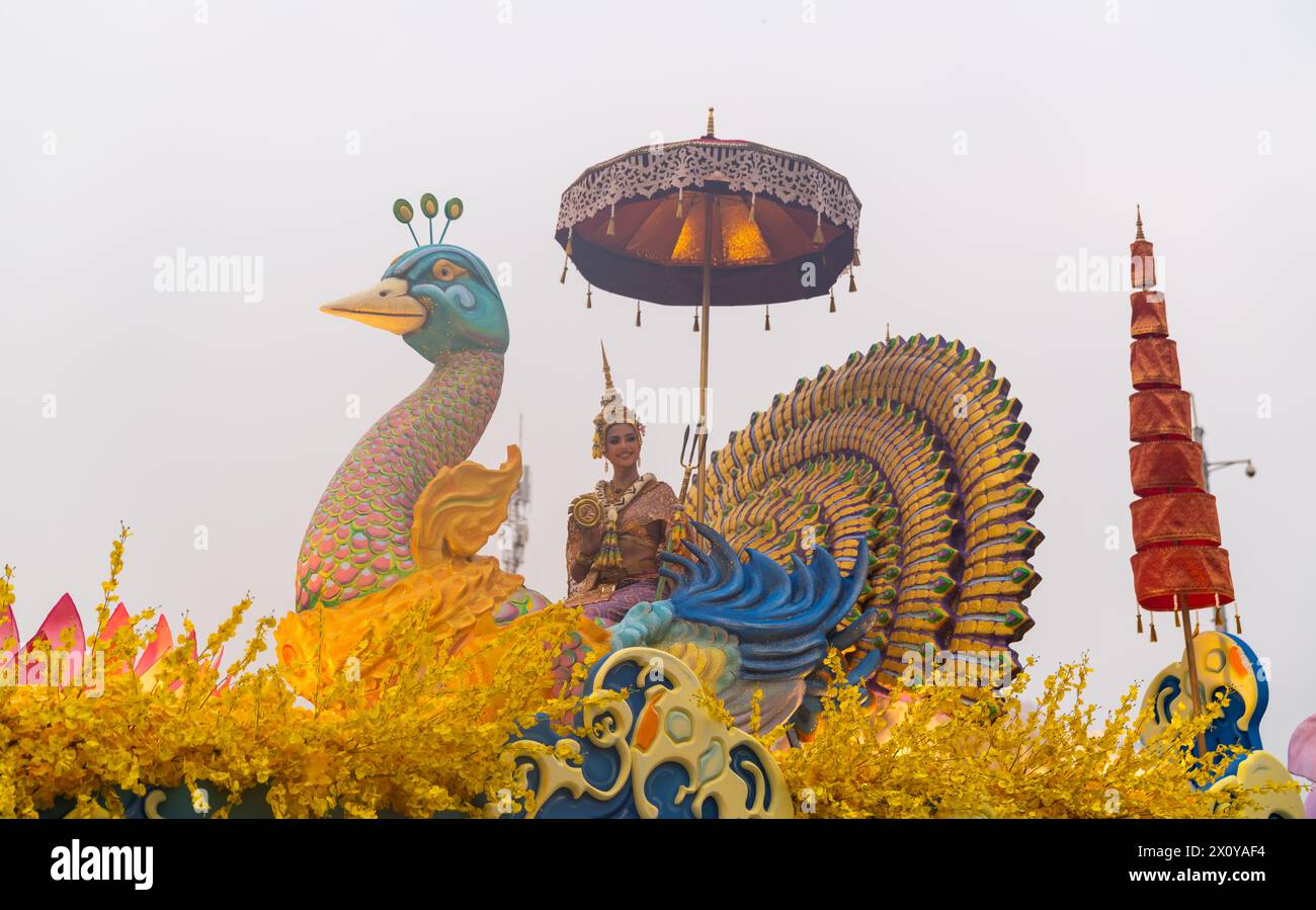 Bangkok,Thailand-April,11,2024: The stunning Songkran parade at Sanam ...