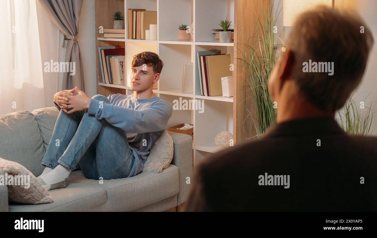 Psychological help. Male patient. Therapy session. Professional ...