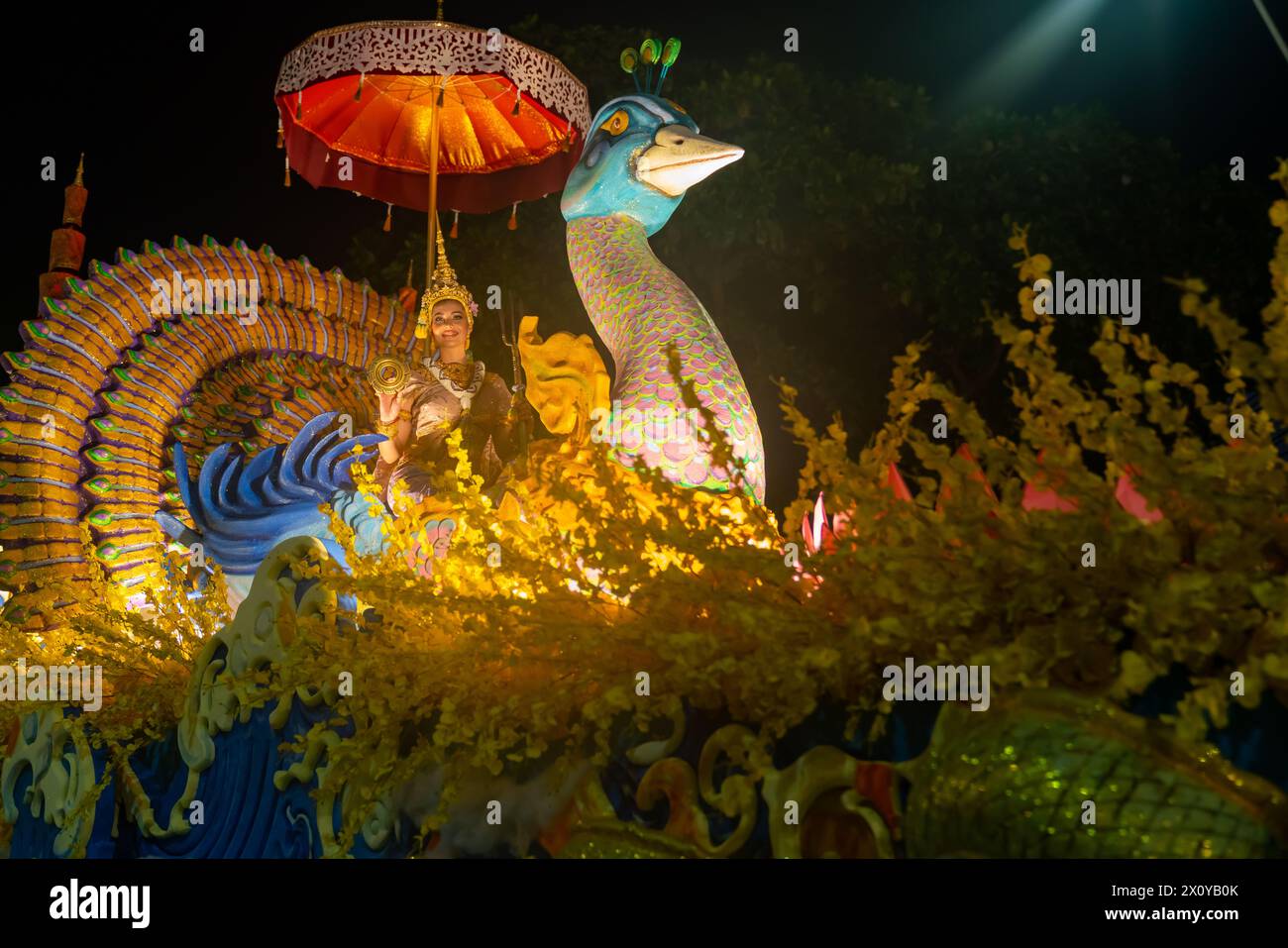 Bangkok,Thailand-April,11,2024: The stunning Songkran parade at Sanam ...