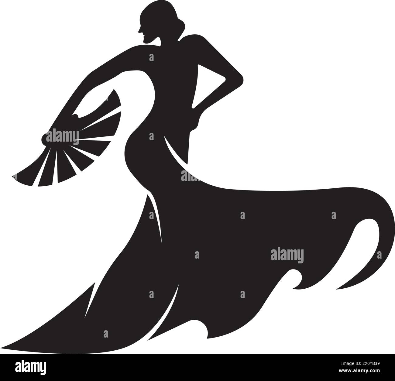 girl dancing traditional logo vector illustration logo design Stock ...