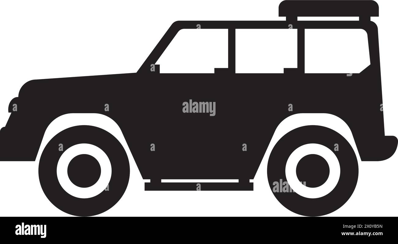 Black 4x4 car illustration front view Stock Vector Image & Art - Alamy