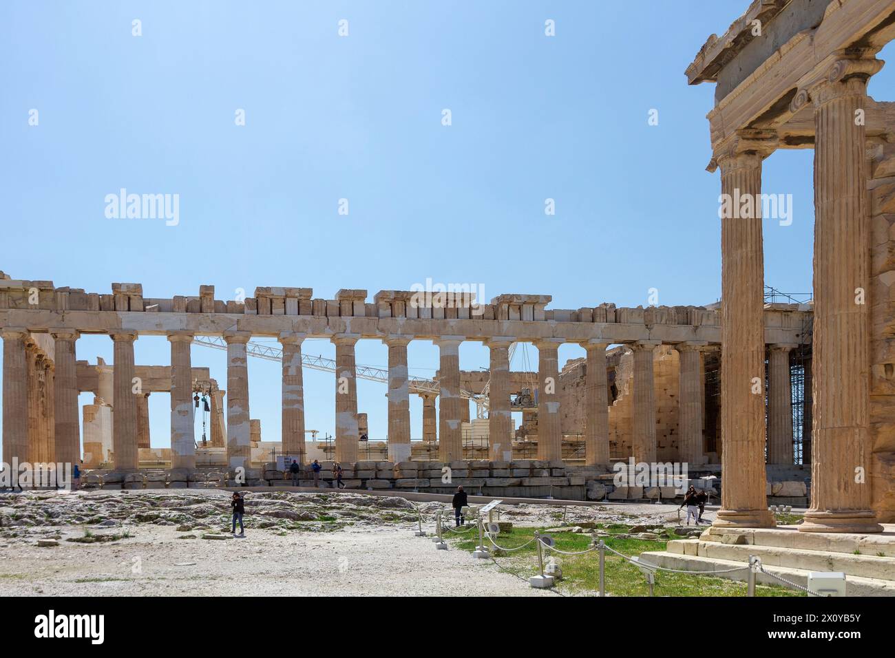 Parthenon, the most emblematic ancient temple in Athens, Greece, a ...