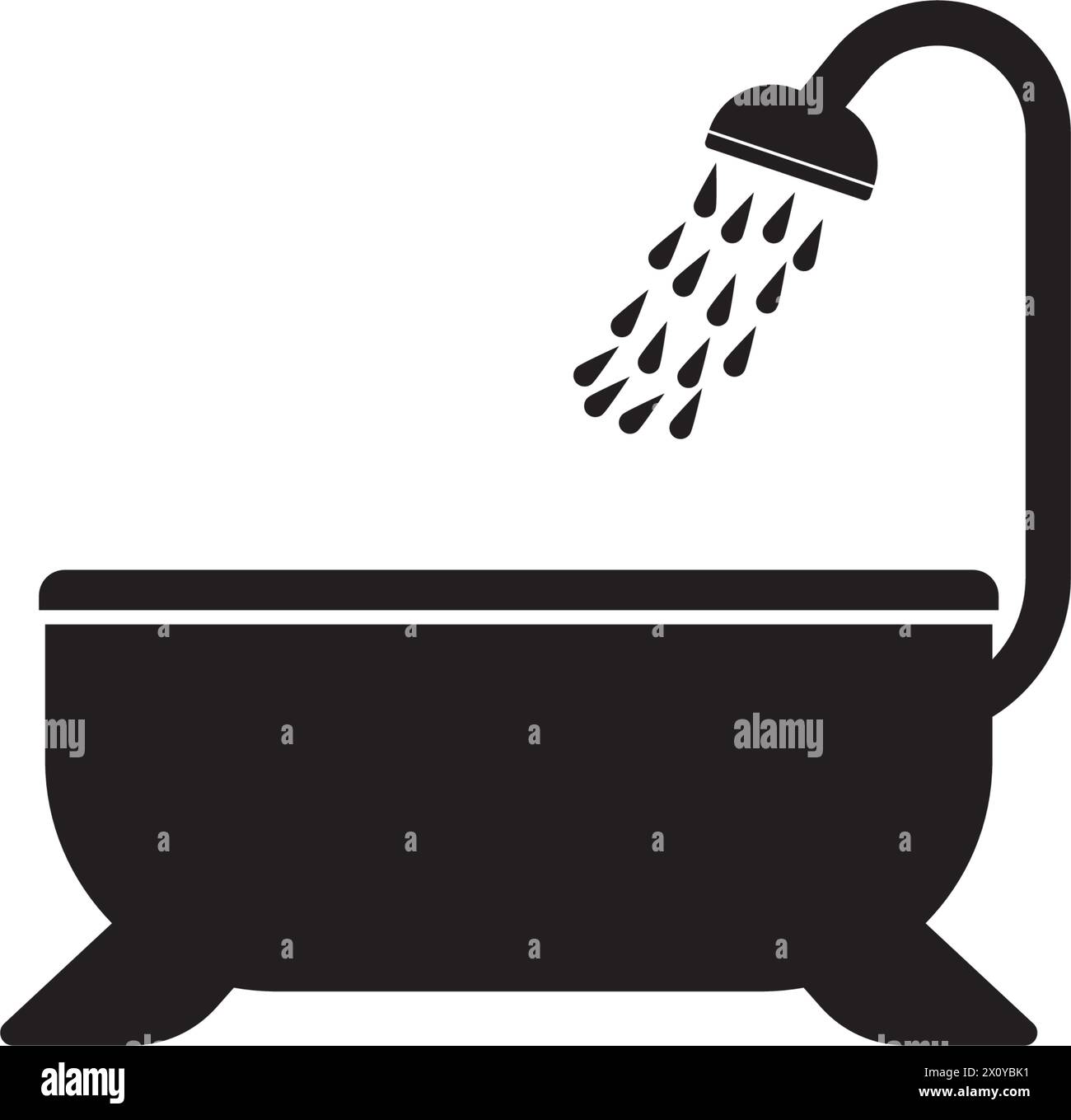 bathtub icon logo vector ilustration Stock Vector Image & Art - Alamy