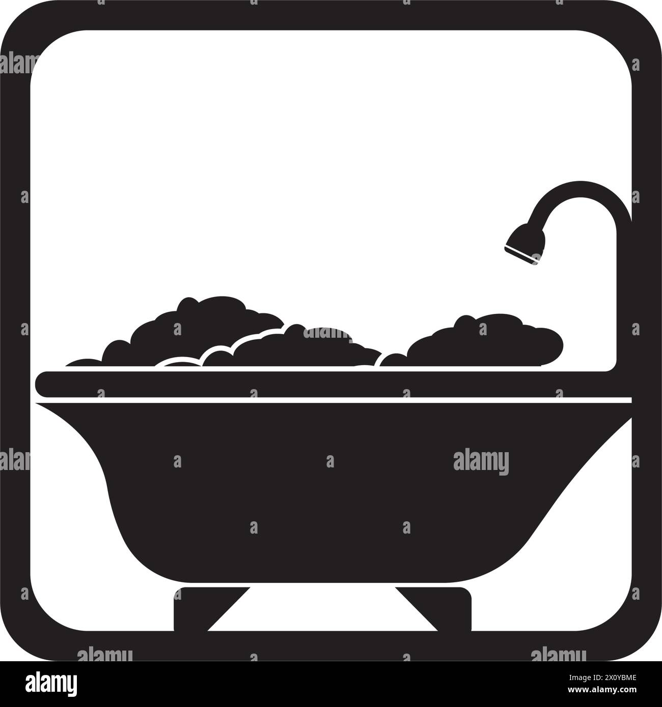 bathtub icon logo vector ilustration Stock Vector Image & Art - Alamy