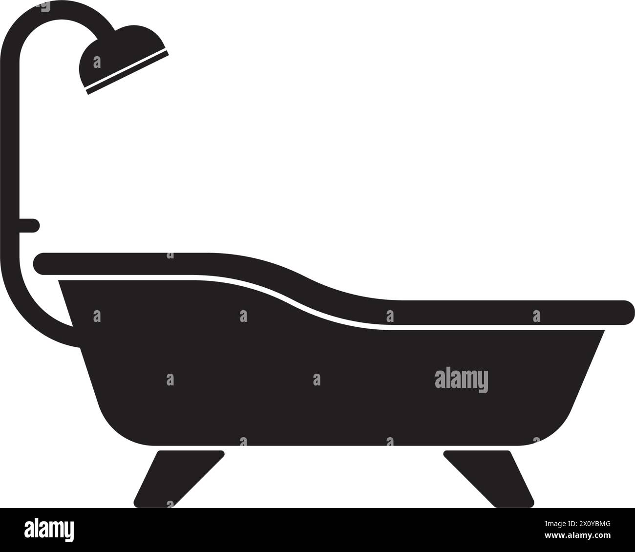 bathtub icon logo vector ilustration Stock Vector Image & Art - Alamy