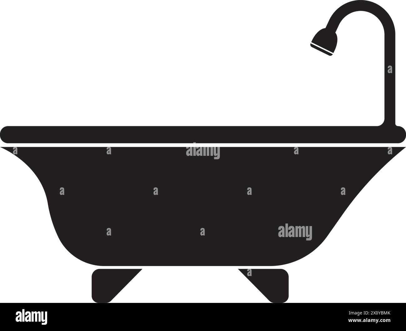 bathtub icon logo vector ilustration Stock Vector Image & Art - Alamy