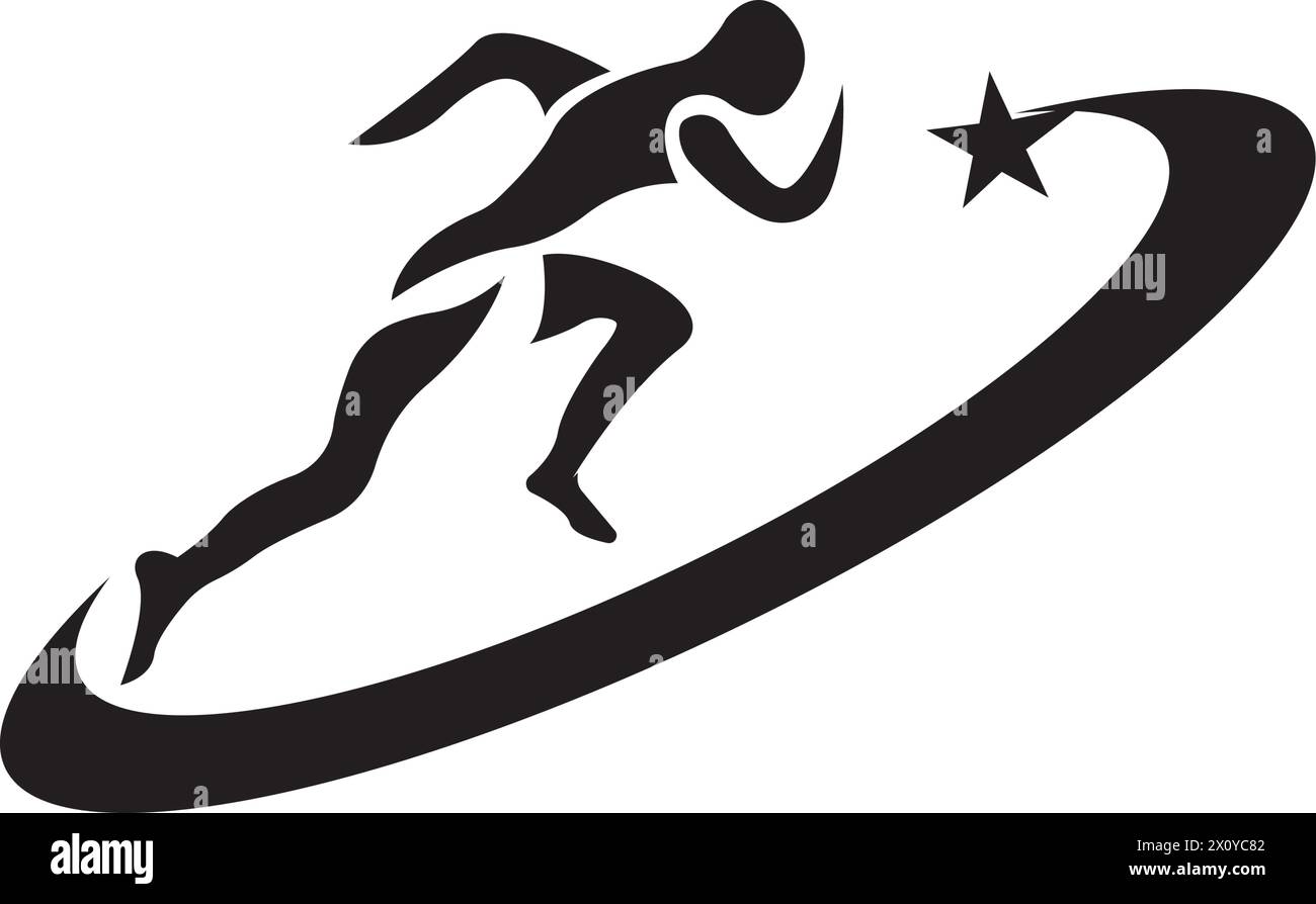 running icon. vector illustration symbol design Stock Vector Image ...