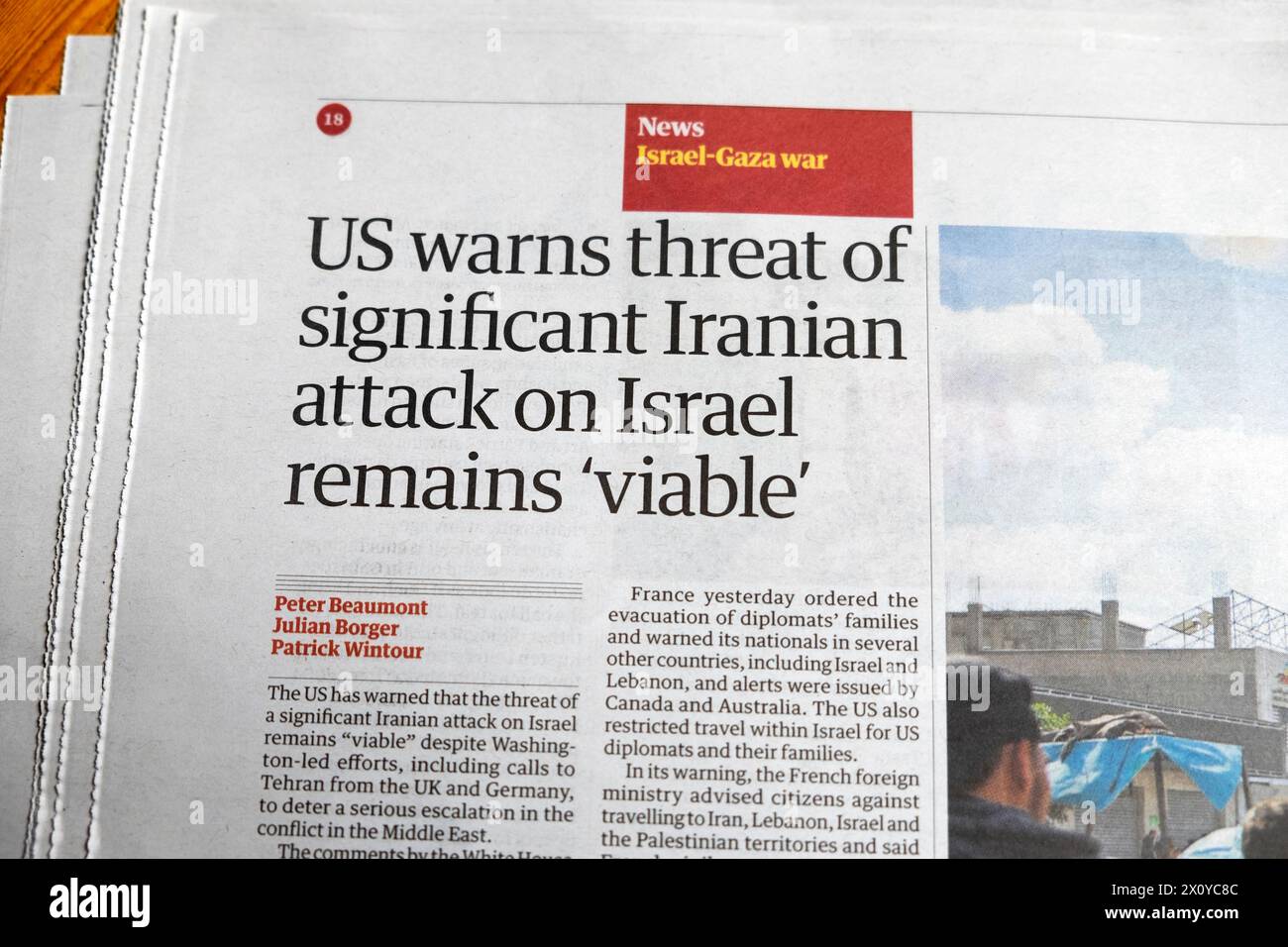 'US warns threat of significant Iranian attack on Israel remains ...