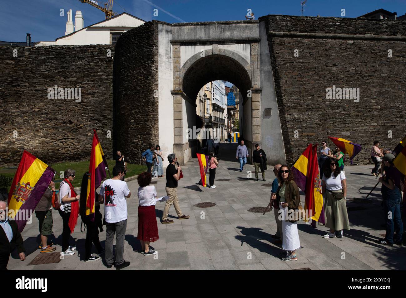 April 14, 2024: Lugo, Spain. In commemoration of the proclamation of ...