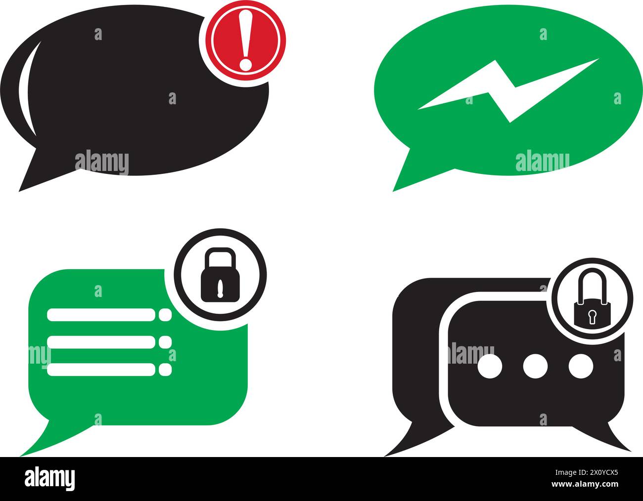message icon logo, vector design illustration Stock Vector Image & Art ...