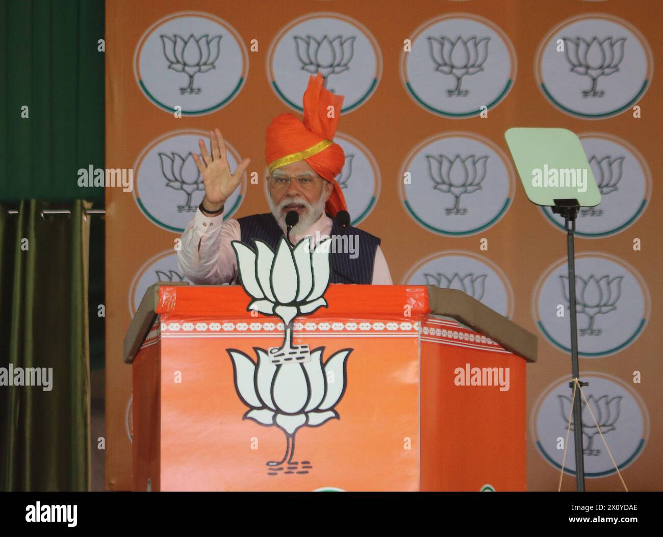 Non Exclusive Indian Prime Minister Narendra Modi Greets During A