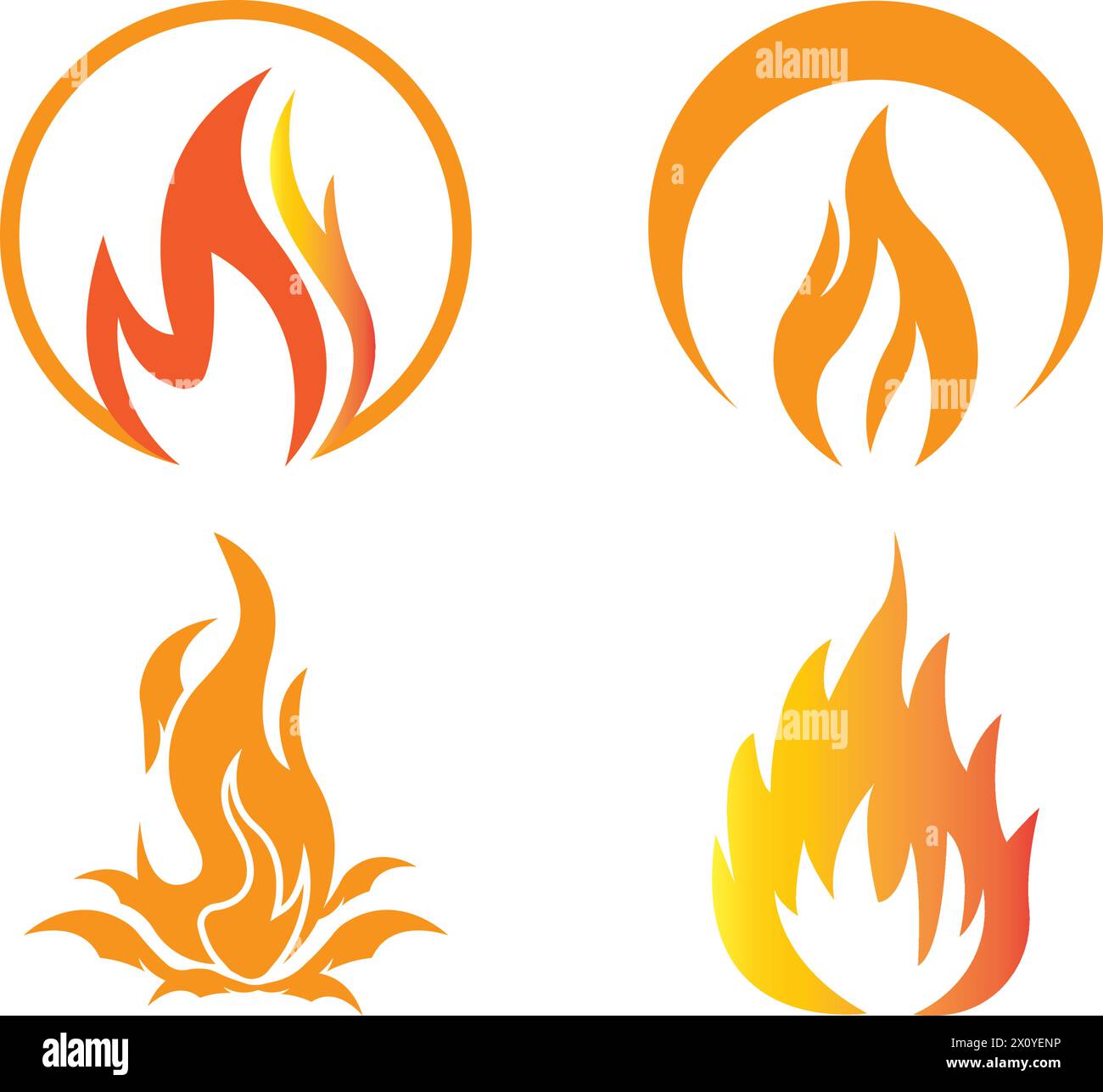 fire icon logo vector design template Stock Vector Image & Art - Alamy