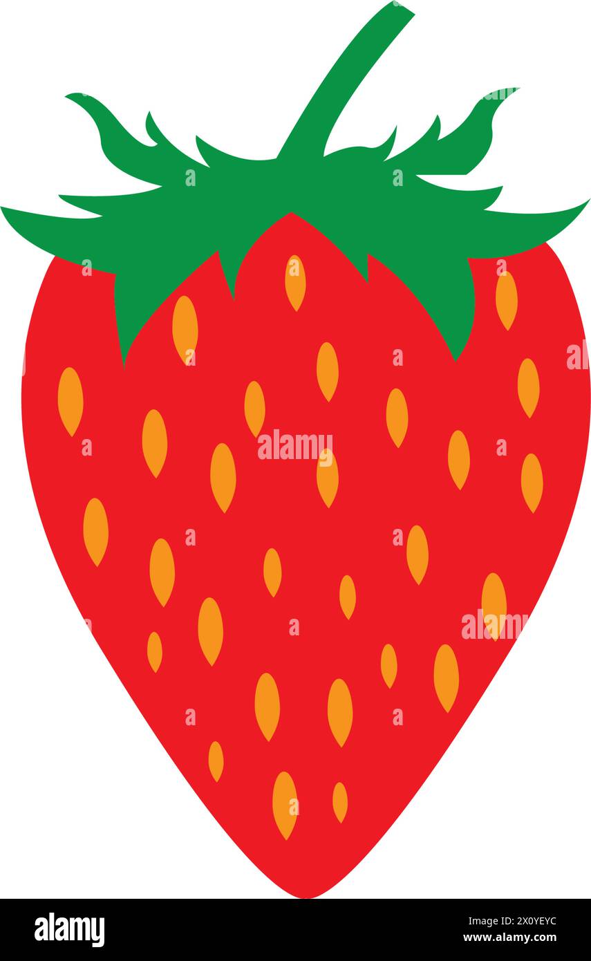 Strawberry fruit icon logo, vector design illustration Stock Vector ...