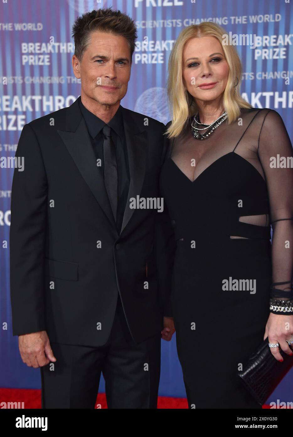 Rob Lowe, left, and Sheryl Berkoff arrive at the 10th Breakthrough ...