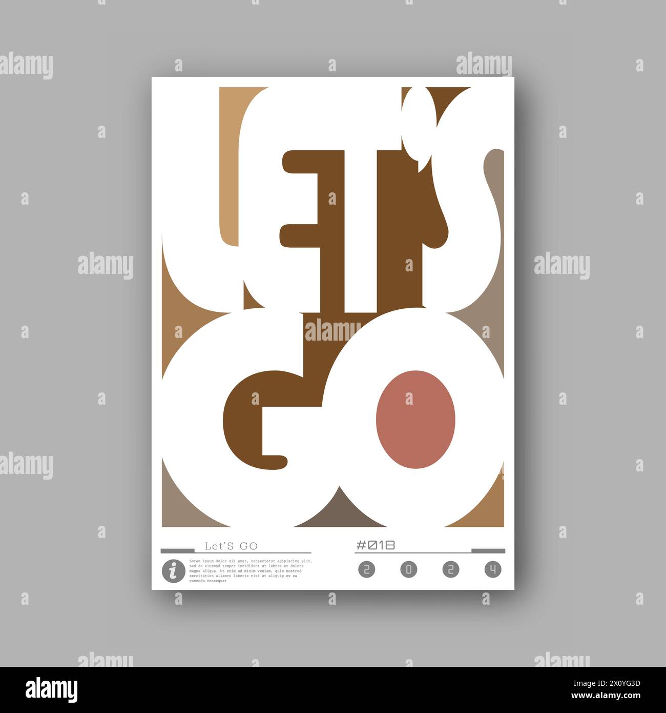 Let's Co. Motivating inscription. A stylized template for a poster ...