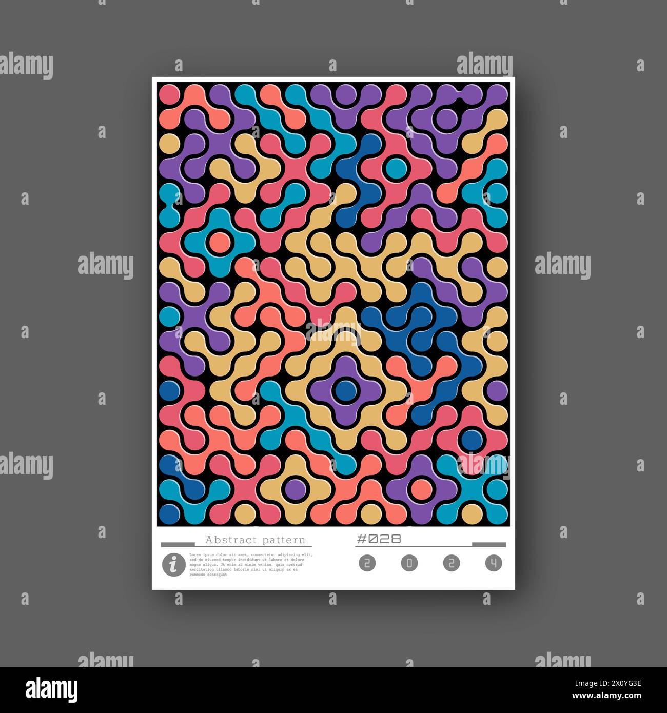 Colored abstract geometric pattern. A stylized template for a poster ...