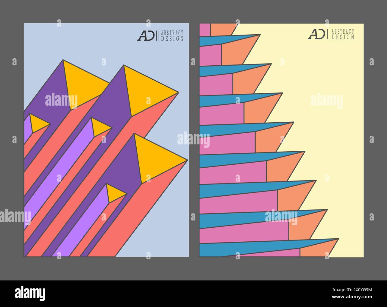 Geometric composition. Template for abstract posters, covers, and ...