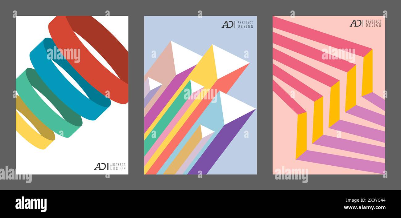 Geometric composition. Template for abstract posters, covers, and ...