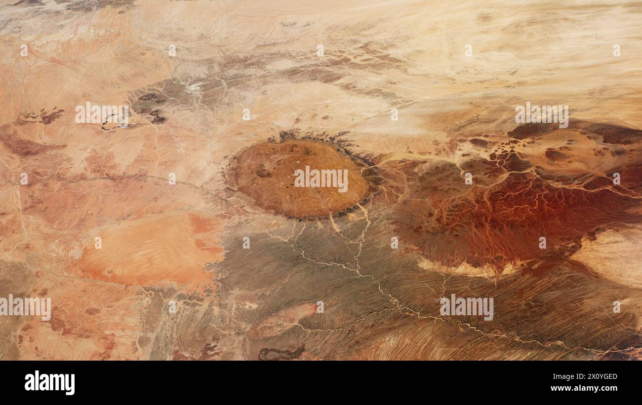 Aerial of the Brandberg Massif in the Namib Desert, Namibia Stock Photo ...