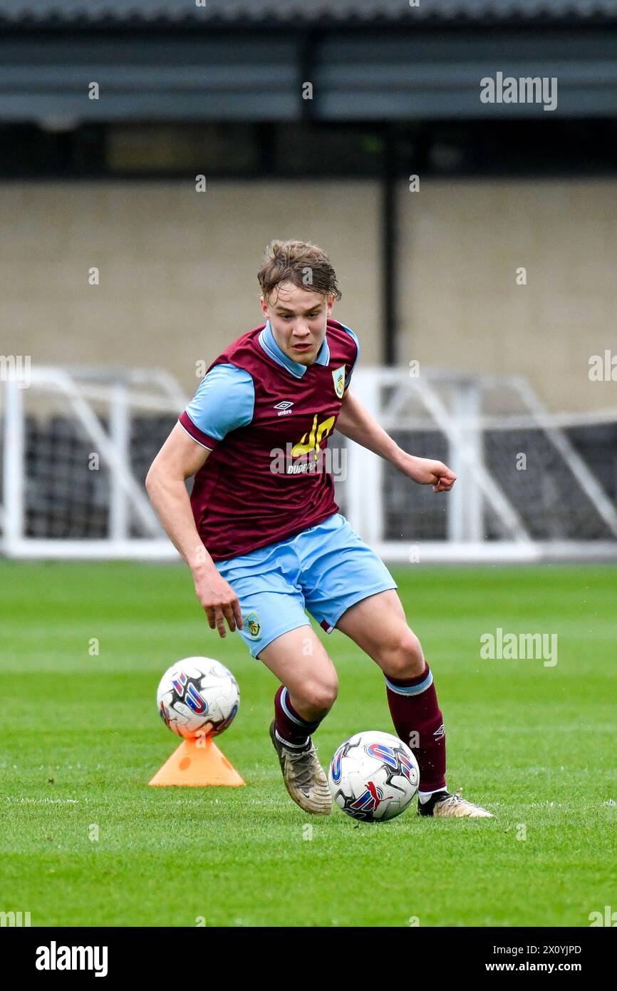 Landore, Swansea, Wales. 13 April 2024. Oliver Pimlott of Burnley in ...