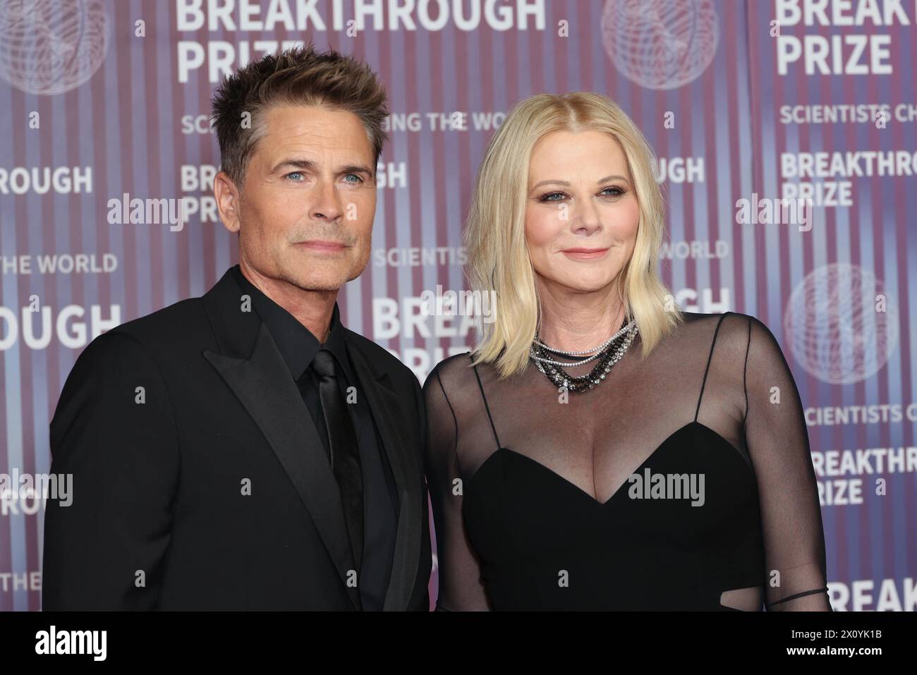 Rob Lowe and Sheryl Berkoff attends the 2024 Breakthrough Prize ...