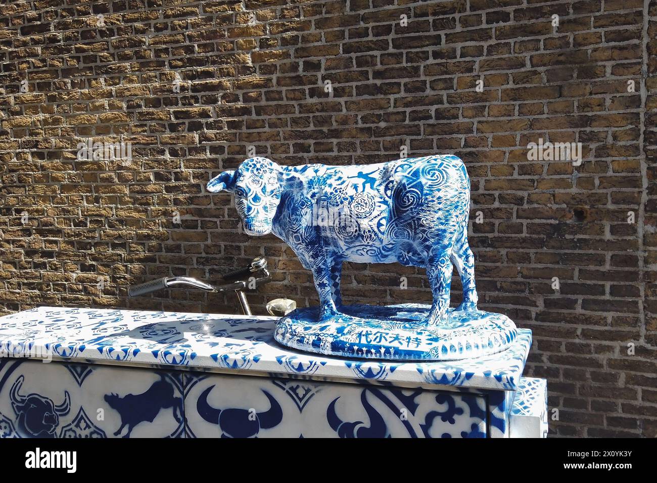Delft, Netherlands - April 21, 2019 : Large ceramic sculpture of a ...