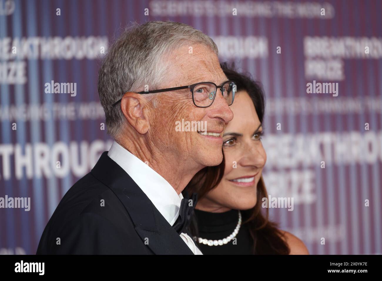 Bill Gates and Paula Hurd attends the 2024 Breakthrough Prize Ceremony ...