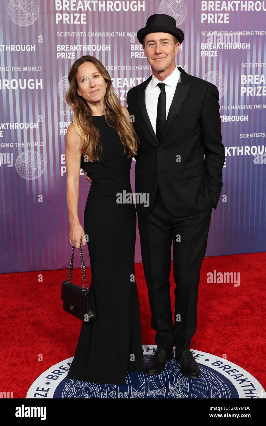 Edward Norton and Shauna Robertson attends the 2024 Breakthrough Prize ...