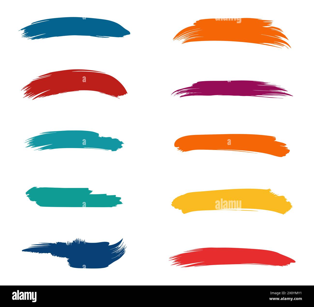 Set of colorful brush strokes Stock Vector Image & Art - Alamy