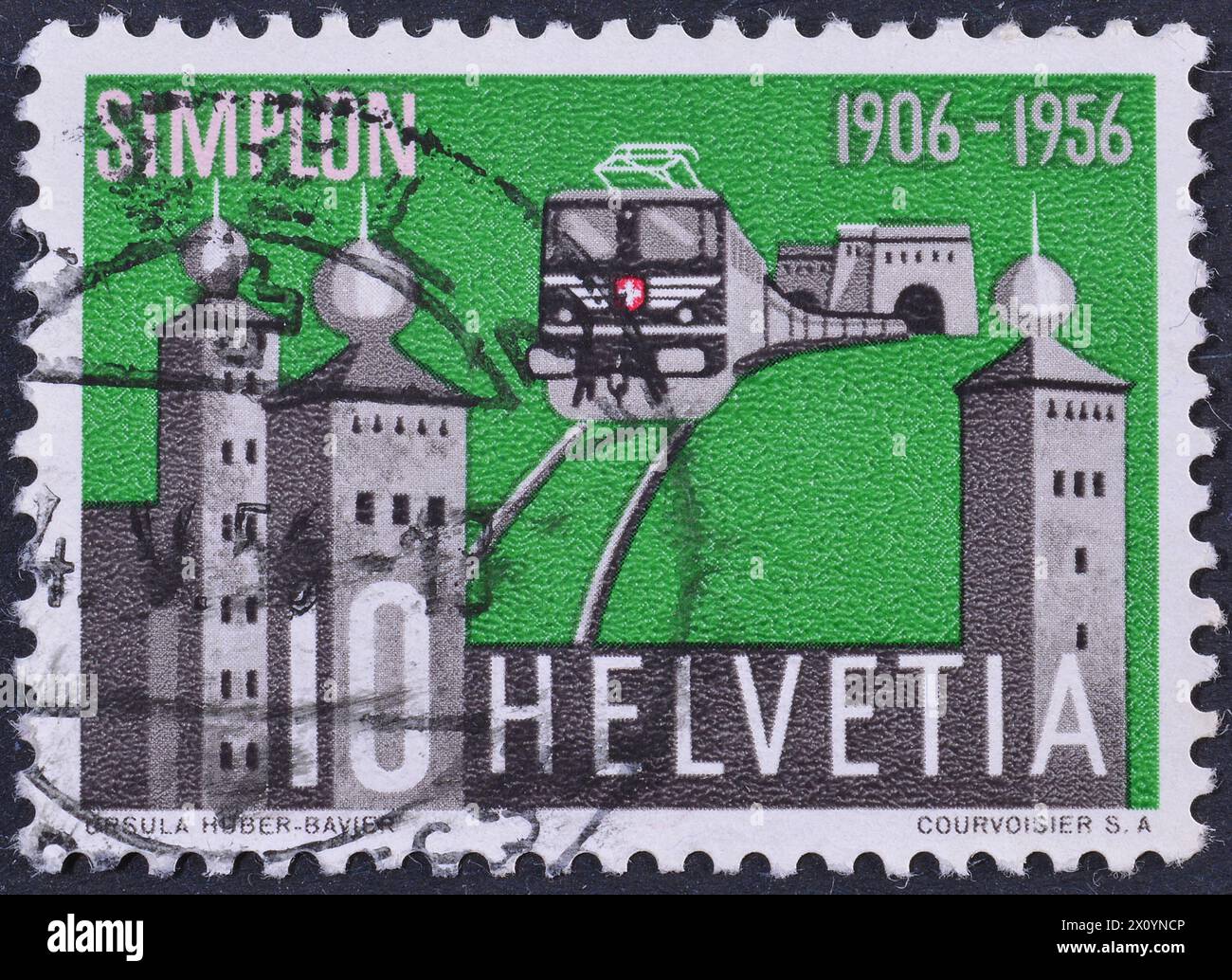 Cancelled postage stamp printed by Switzerland, that shows Northern ...