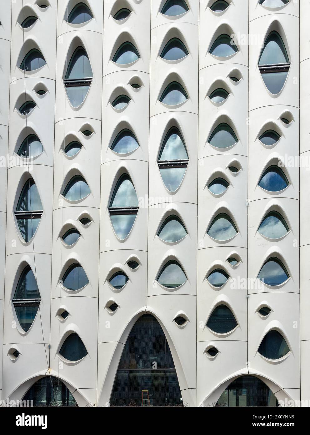 Exterior of modern architecture. Building abstract background. Downtown ...