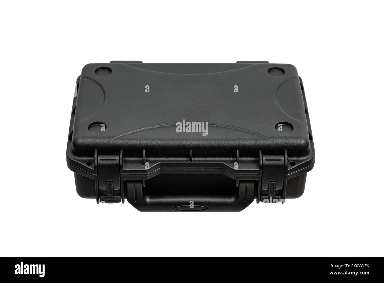 Black plastic container with foam inside for safe storage and ...