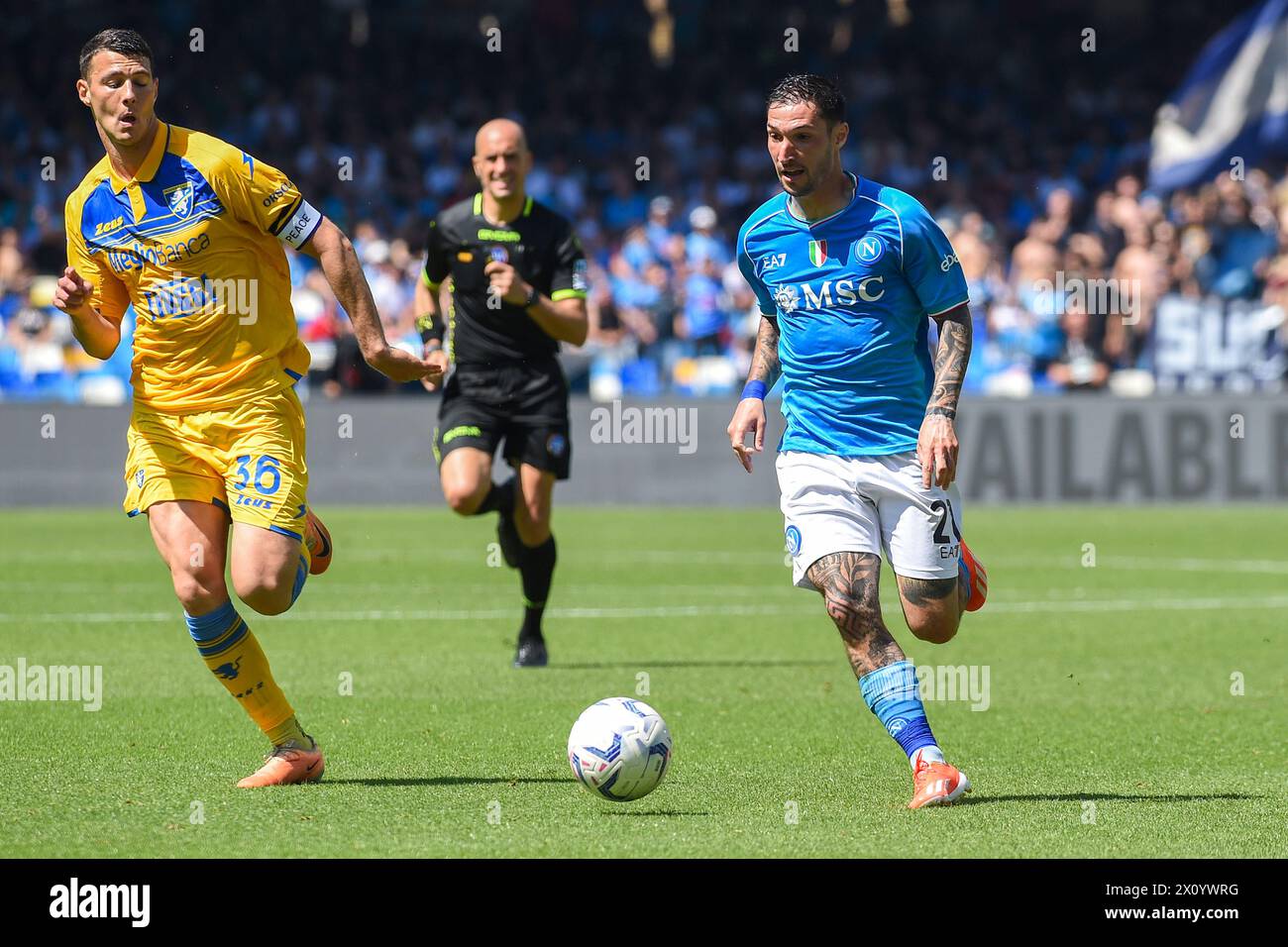 Naples, Italy. 14 Apr, 2024. Luca Mazzitelli of Frosinone Calcio ...