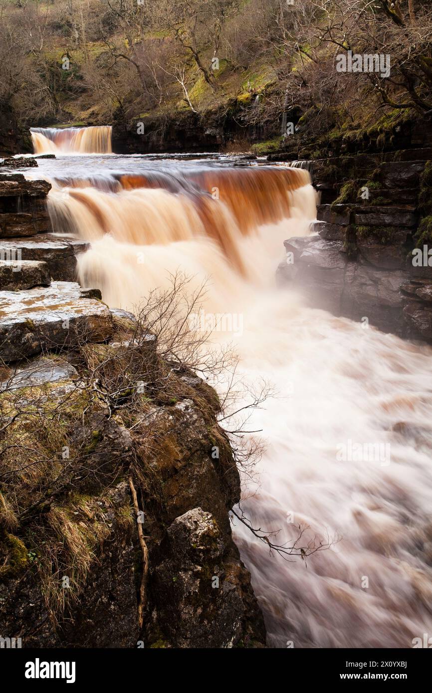 Kisdon Force waterfall near Keld, Swaledale, Yorkshire Dales, UK Stock ...