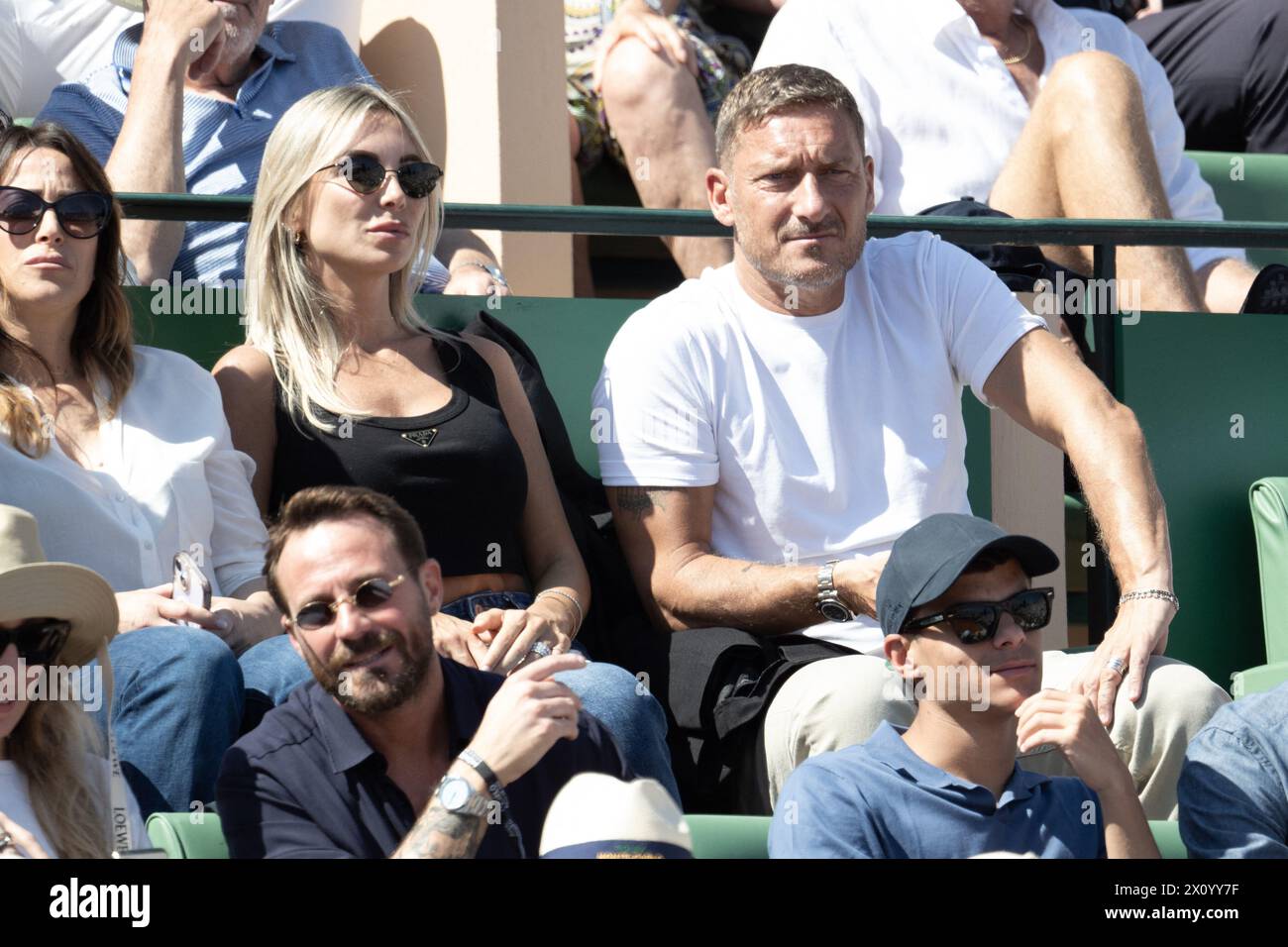Monte Carlo, Monaco. 14th Apr, 2024. Francesco Totti and Ilary Blasi ...