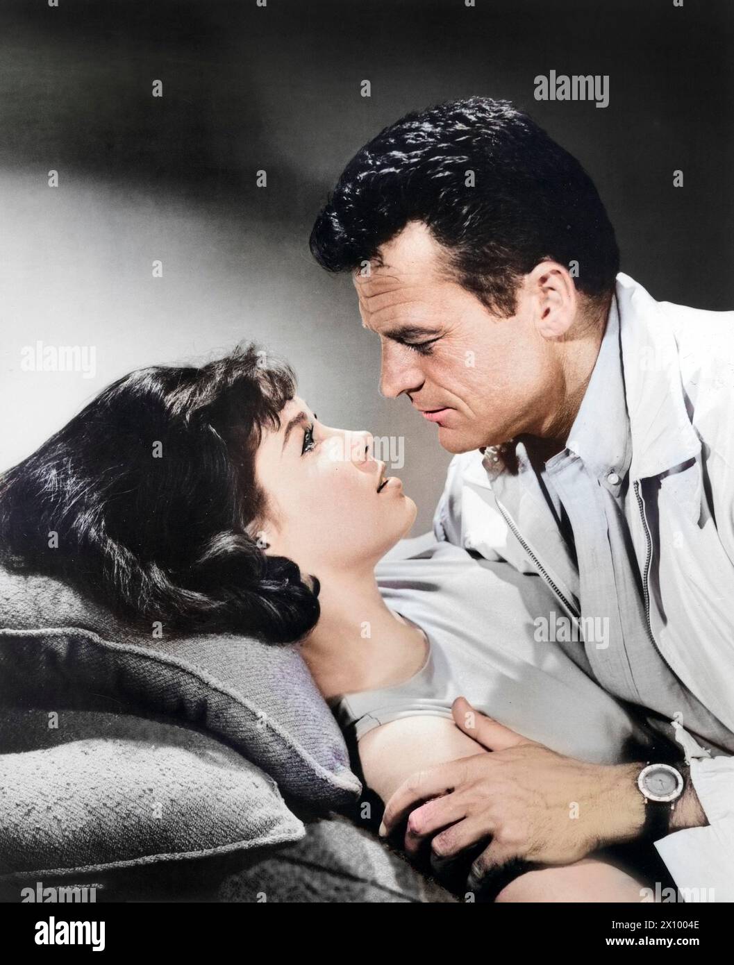 Mary Tyler Moore, David McLean, on-set of the film, " X-15", United Artists, MGM, 1961 Stock ...