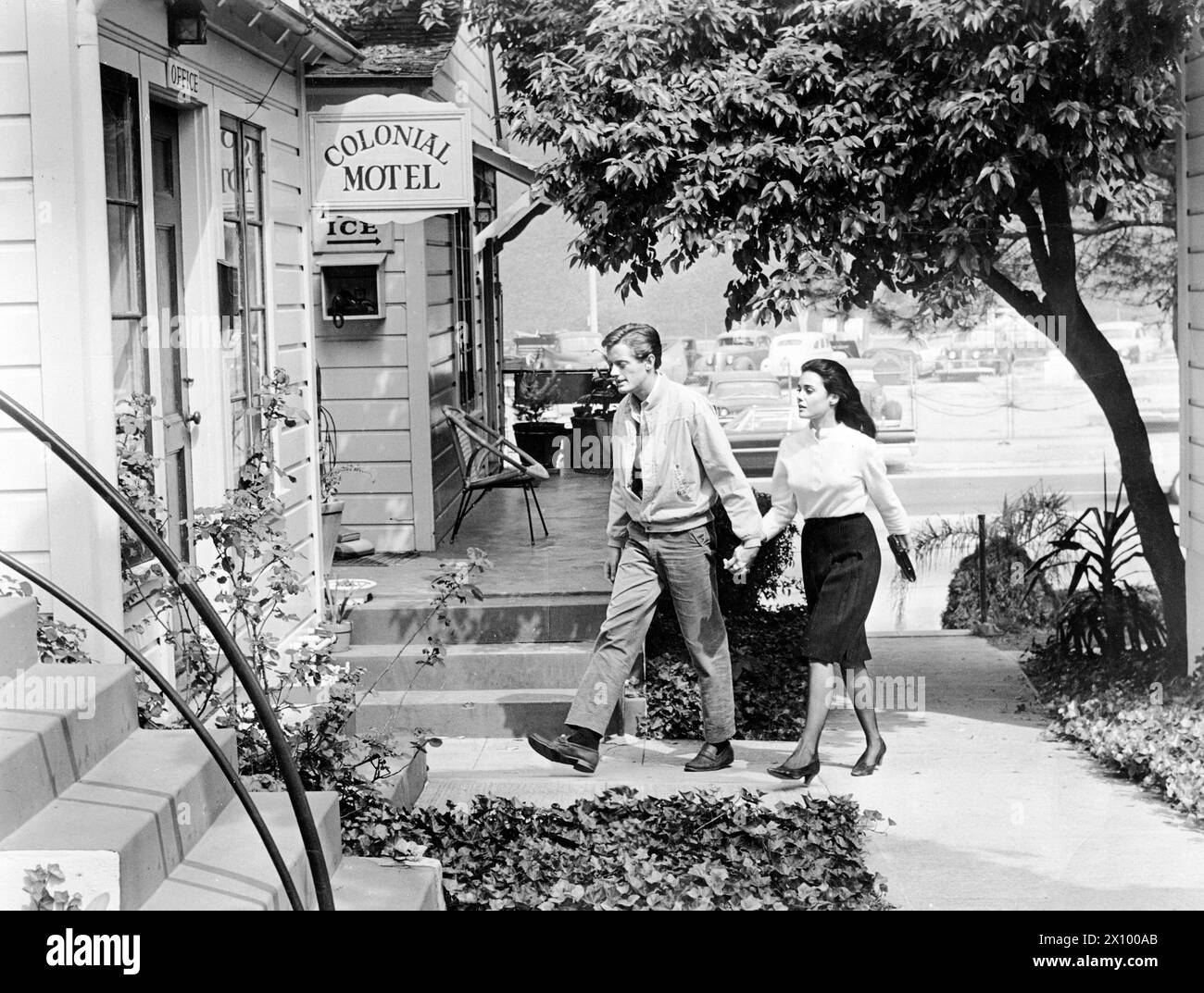 Peter Fonda, Sharon Hugueny, on-set of the film, "The Young Lovers", MGM, 1964 Stock Photo - Alamy