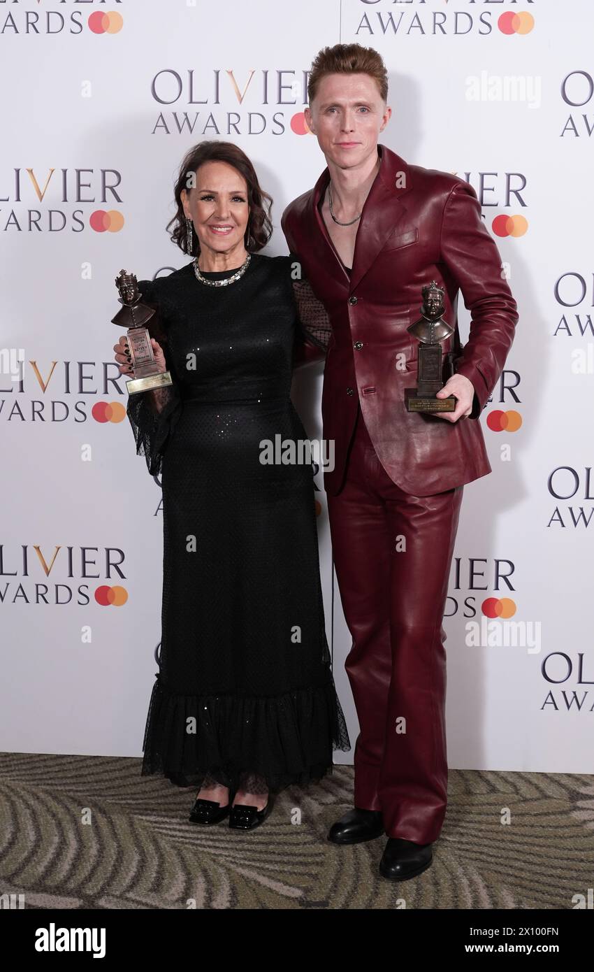Arlene Phillips and James Cousins in the press room after being ...