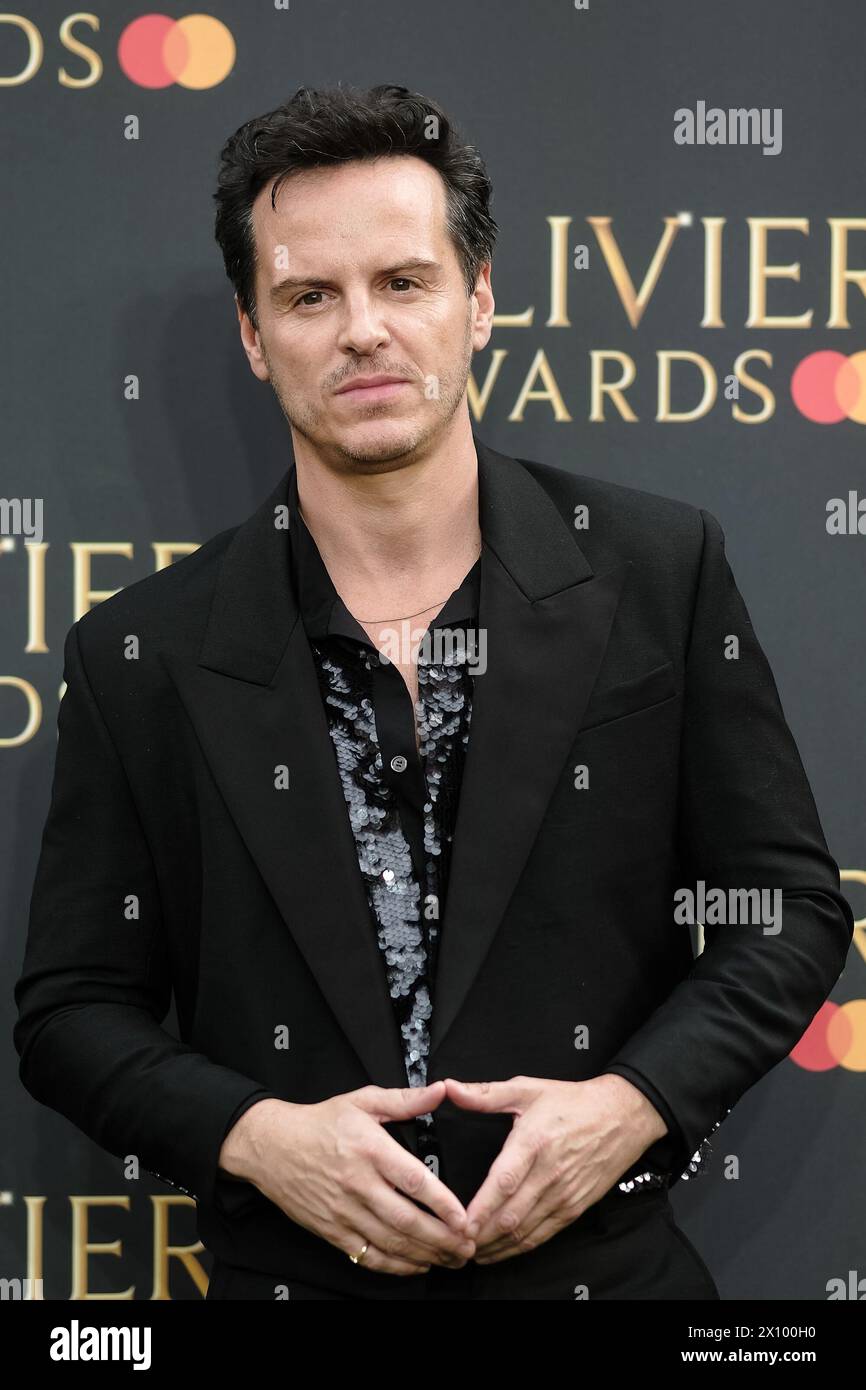 London, UK. 14th Apr, 2024. Andrew Scott photographed arriving at the ...