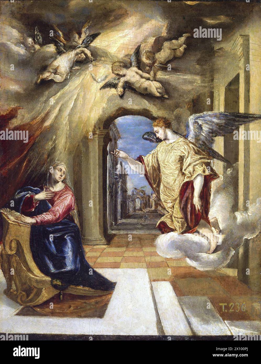Annunciation is a 1570 painting by the Greek artist of the Spanish ...