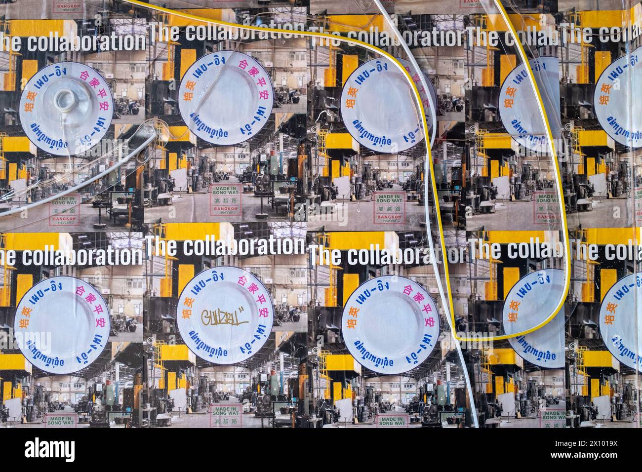 Art Project Posters in the Song Wat District Bangkok Thailand Stock ...