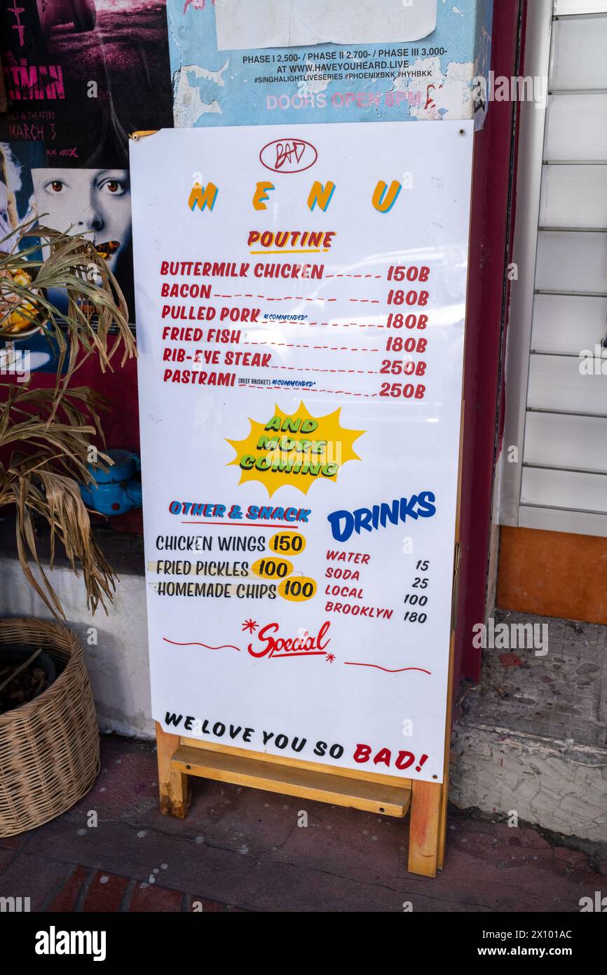 Poutine Shop in Song Wat District Bangkok Thailand Stock Photo - Alamy